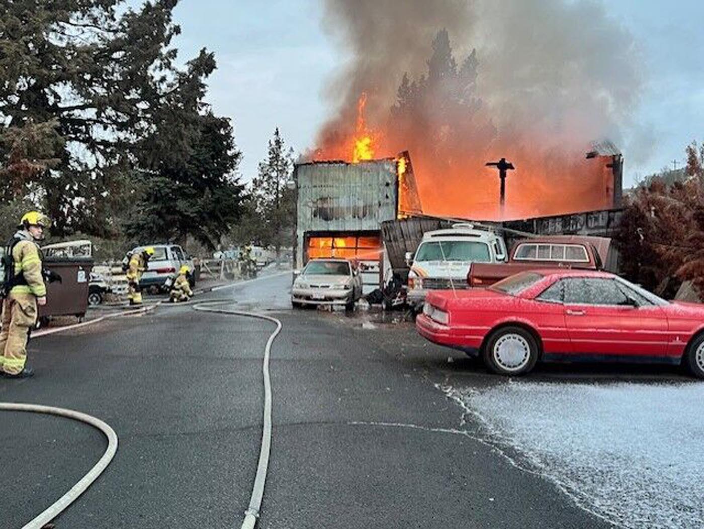 Structure fire destroys shop, cause unknown | Madras Pioneer